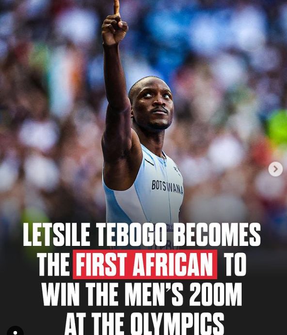 Letsile Tebogo Is The First African To Win Men's 200m At The Olympics ...