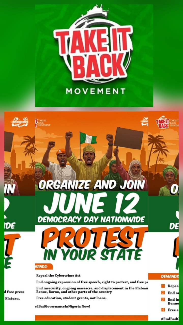 Take It Back Movement Declares June 12 National Day Of Protest Against ...