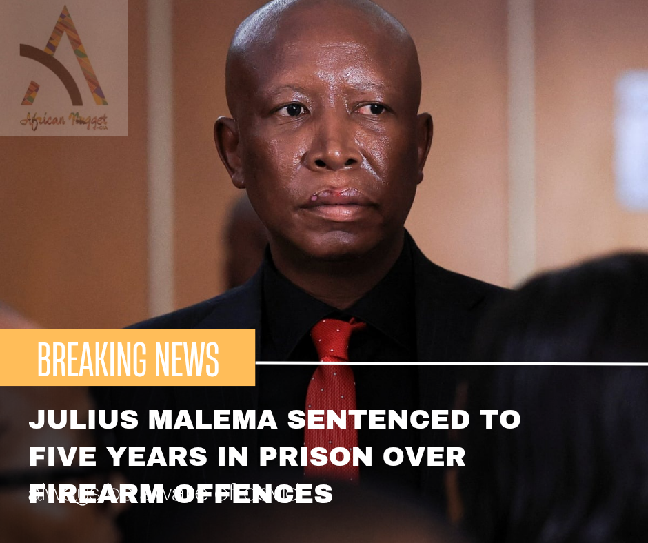 BREAKING NEWS: Julius Malema Sentenced to Five Years in Prison Over ...